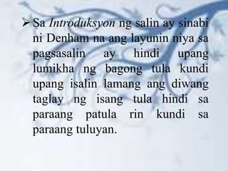 Pagsasaling-Wika: Poesya o Tula | PPTX