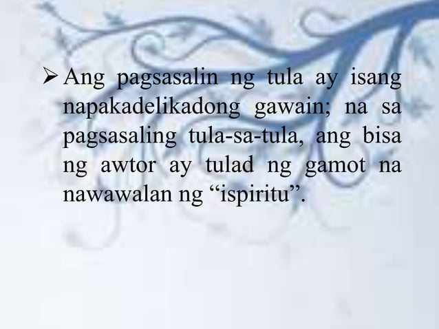 Pagsasaling-Wika: Poesya o Tula | PPTX