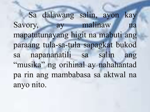 Pagsasaling-Wika: Poesya o Tula | PPTX