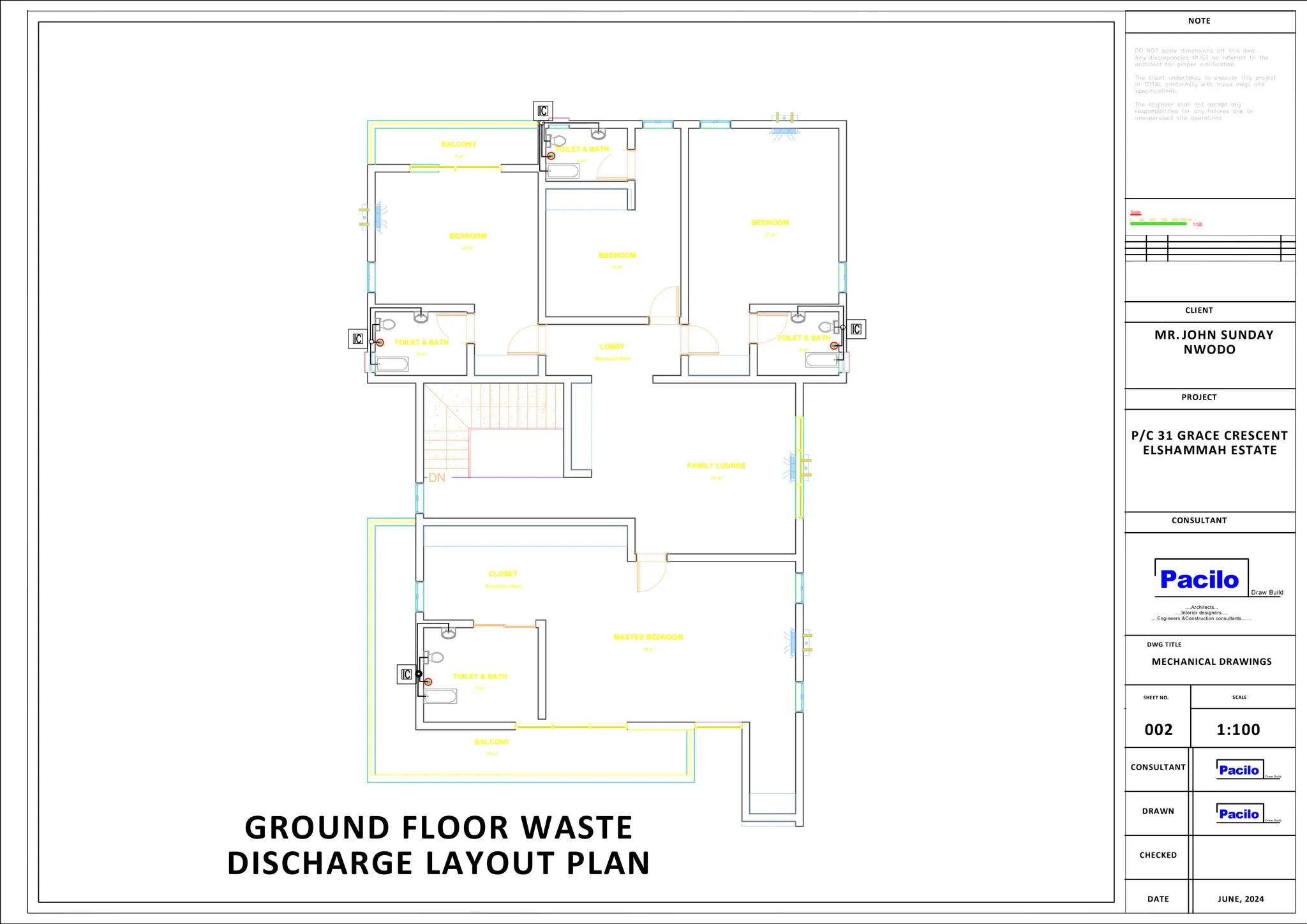 3 Bedroom Duplex Sample Design Drawings Merged | PDF