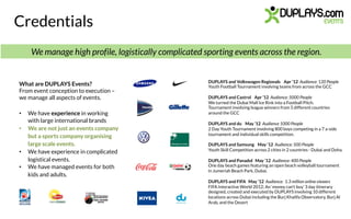 Duplays Event Bio | PDF