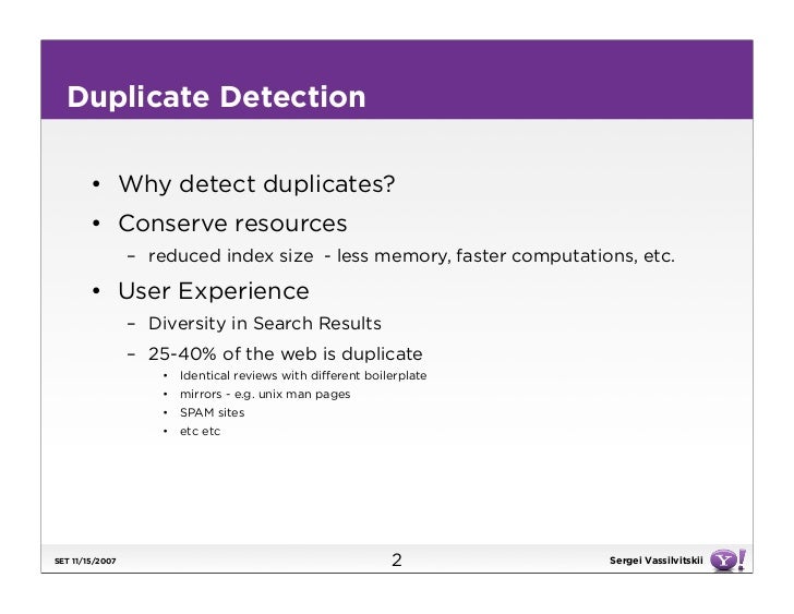 Duplicate Detection 0754