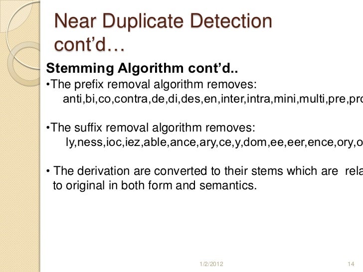 Novel And Efficient Approch For Detection Of Duplicate Pages In Web C…