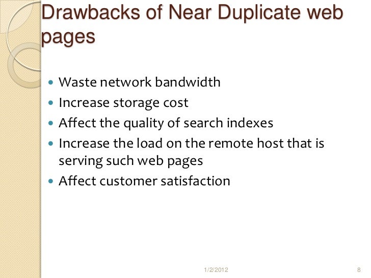Novel And Efficient Approch For Detection Of Duplicate Pages In Web C