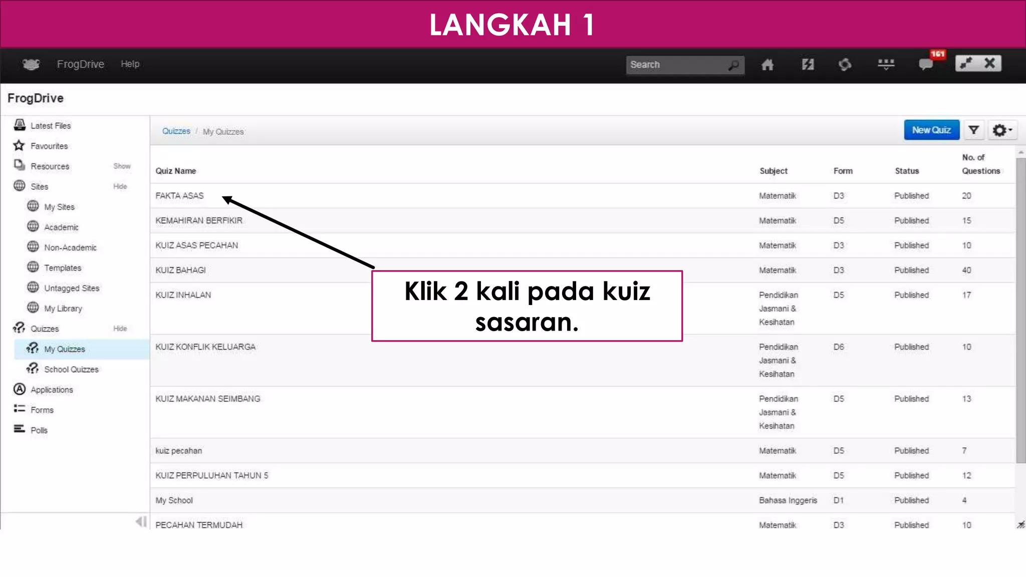 TEKNIK DUPLICATE UNTUK SUNTING KUIZ FROG VLE | PPTX