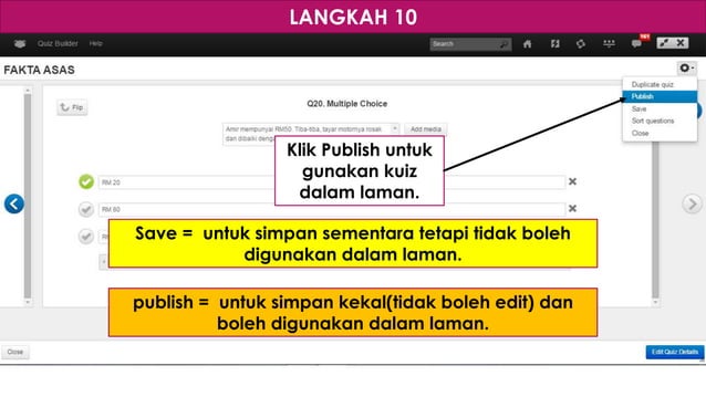 TEKNIK DUPLICATE UNTUK SUNTING KUIZ FROG VLE | PPT | Free Download