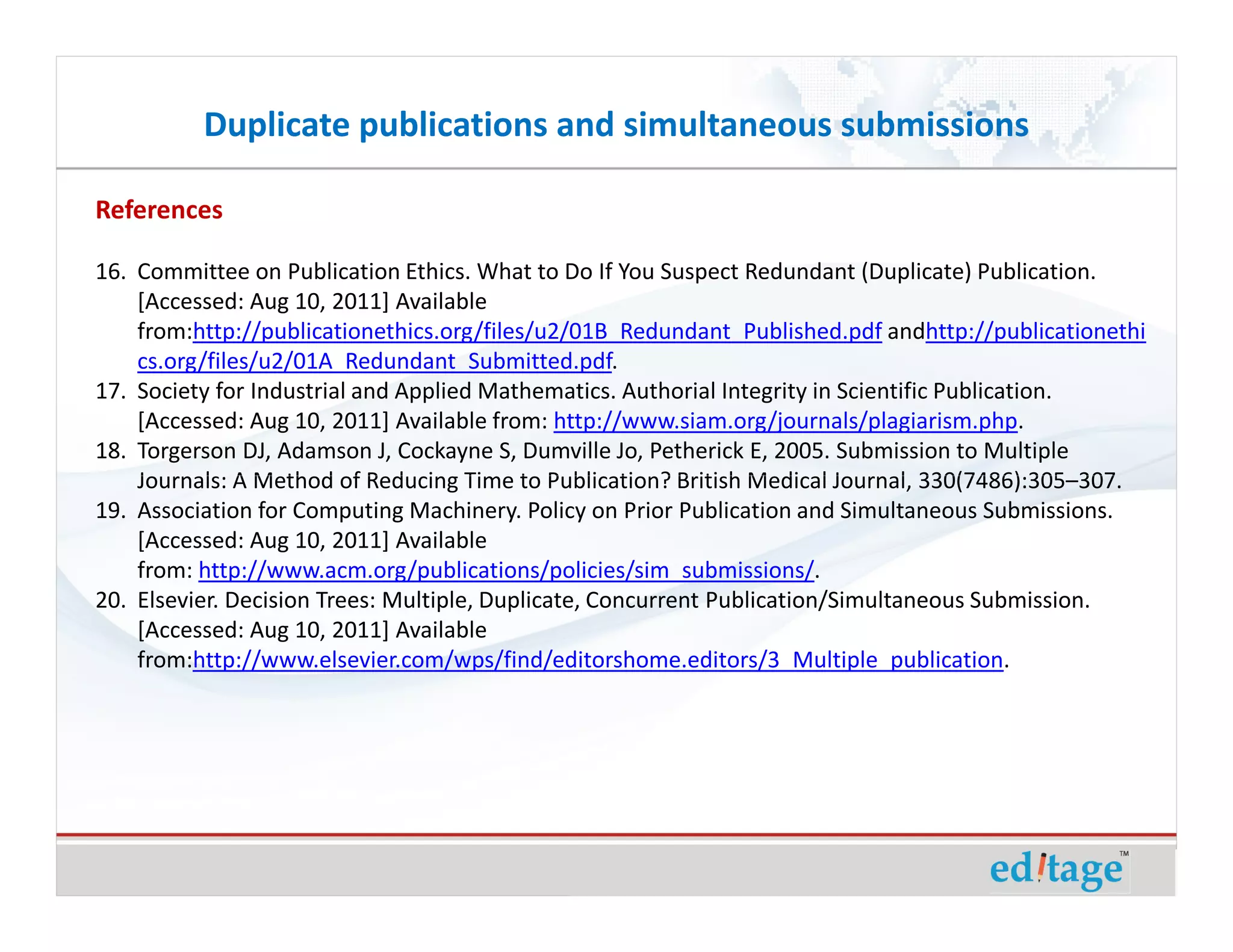 Duplicate publications and simultaneous submissions | PDF