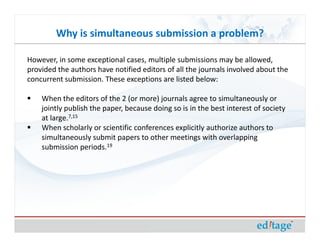 Duplicate publications and simultaneous submissions | PDF