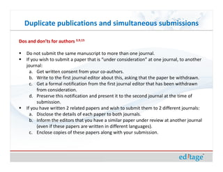 Duplicate publications and simultaneous submissions | PDF