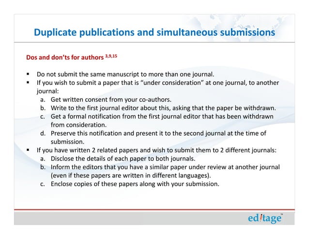 Duplicate publications and simultaneous submissions | PDF