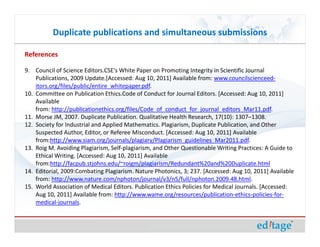 Duplicate publications and simultaneous submissions | PDF