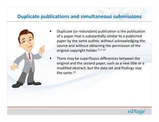 Duplicate publications and simultaneous submissions | PDF