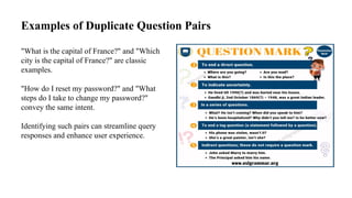 Seminar PPT on Duplicate Question Pair Technology | PPT