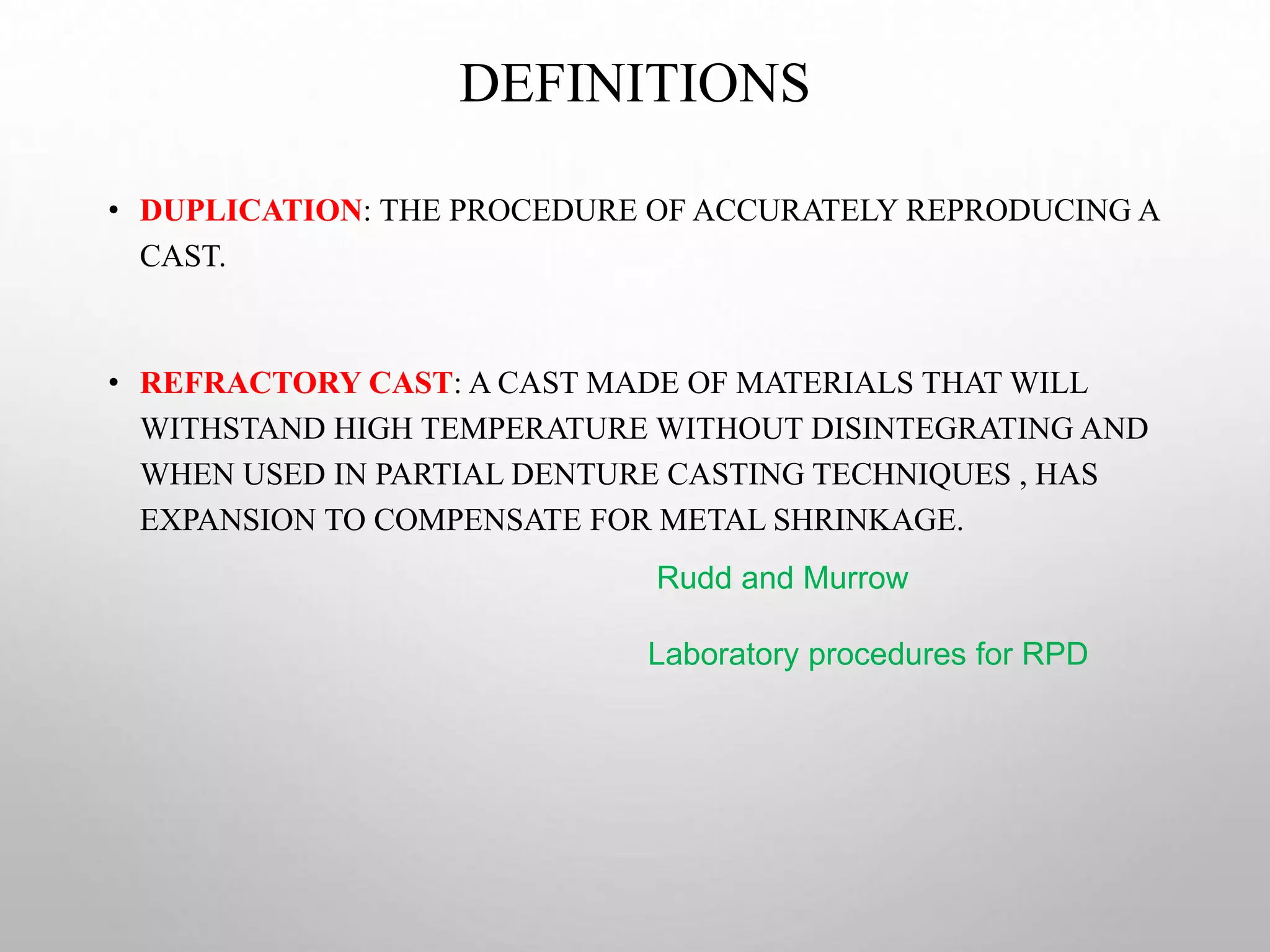 Duplication and wax up in rpd | PPT