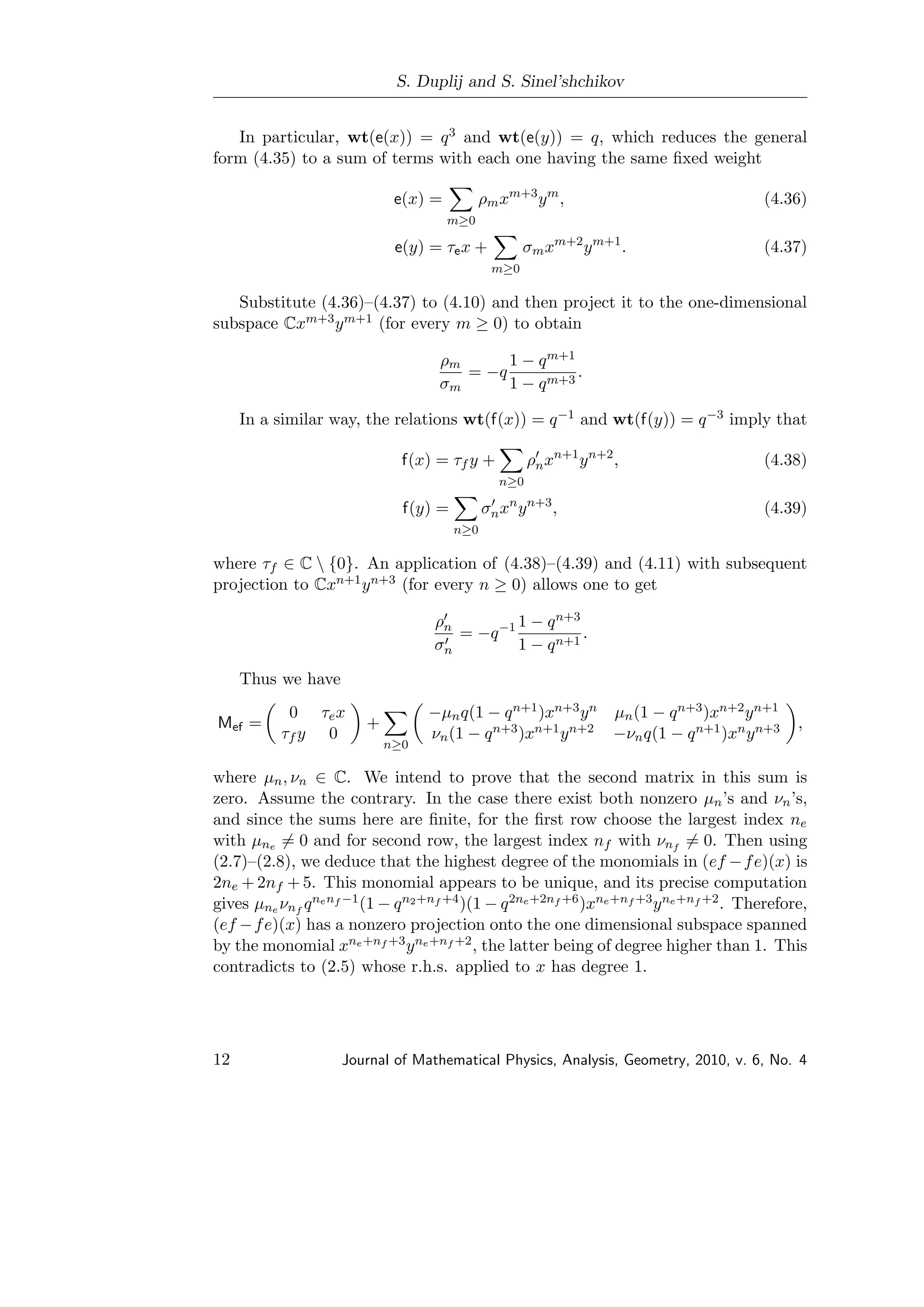 Classification of Uq(sl2)-module algebra structures on the quantum plane | PDF