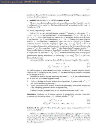 Steven Duplij, "Higher regularity, inverse and polyadic semigroups", Preprints.org, 202109.0171 ...