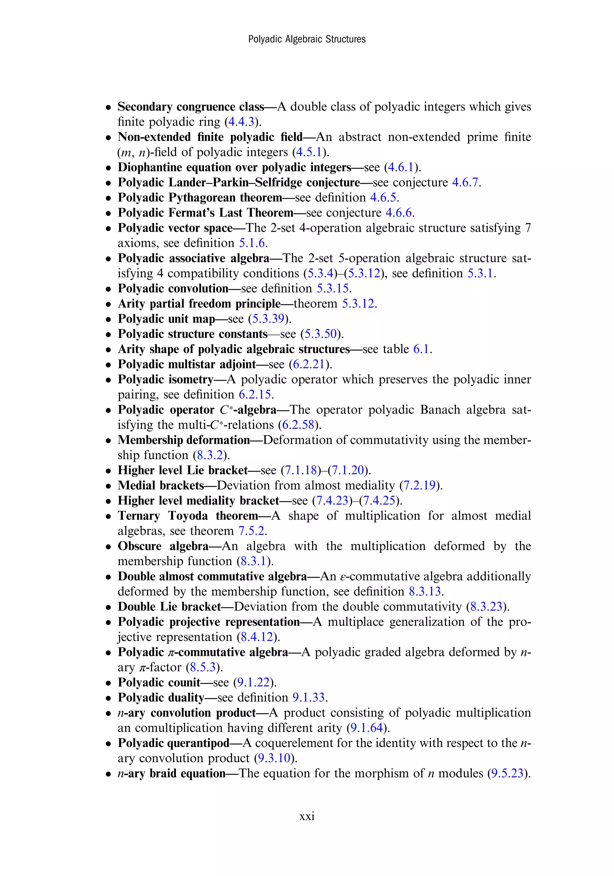 Steven Duplij Polyadic Algebraic Structures Book Front Matter Pdf