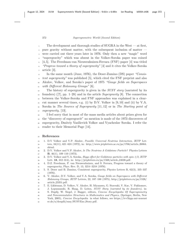 "Supergravity was discovered by D.V. Volkov and V.A. Soroka in 1973" by S. Duplij | PDF