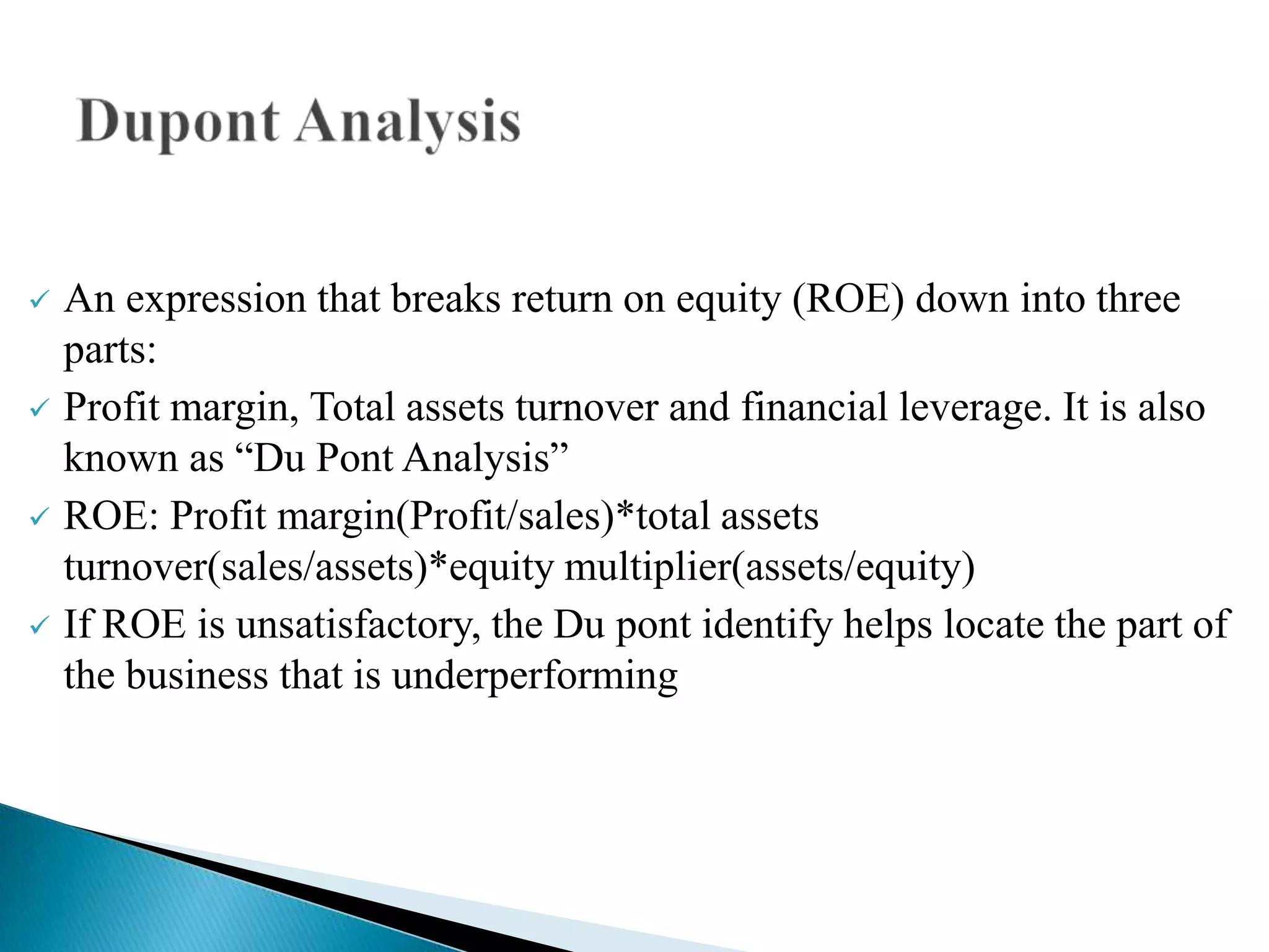 Du pont analysis | PPTX