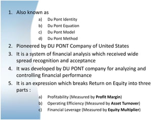 Du Pont Analysis | PPTX