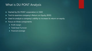 DU PONT analysis | PPTX