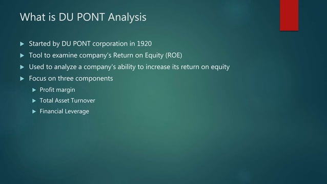 DU PONT analysis | PPTX