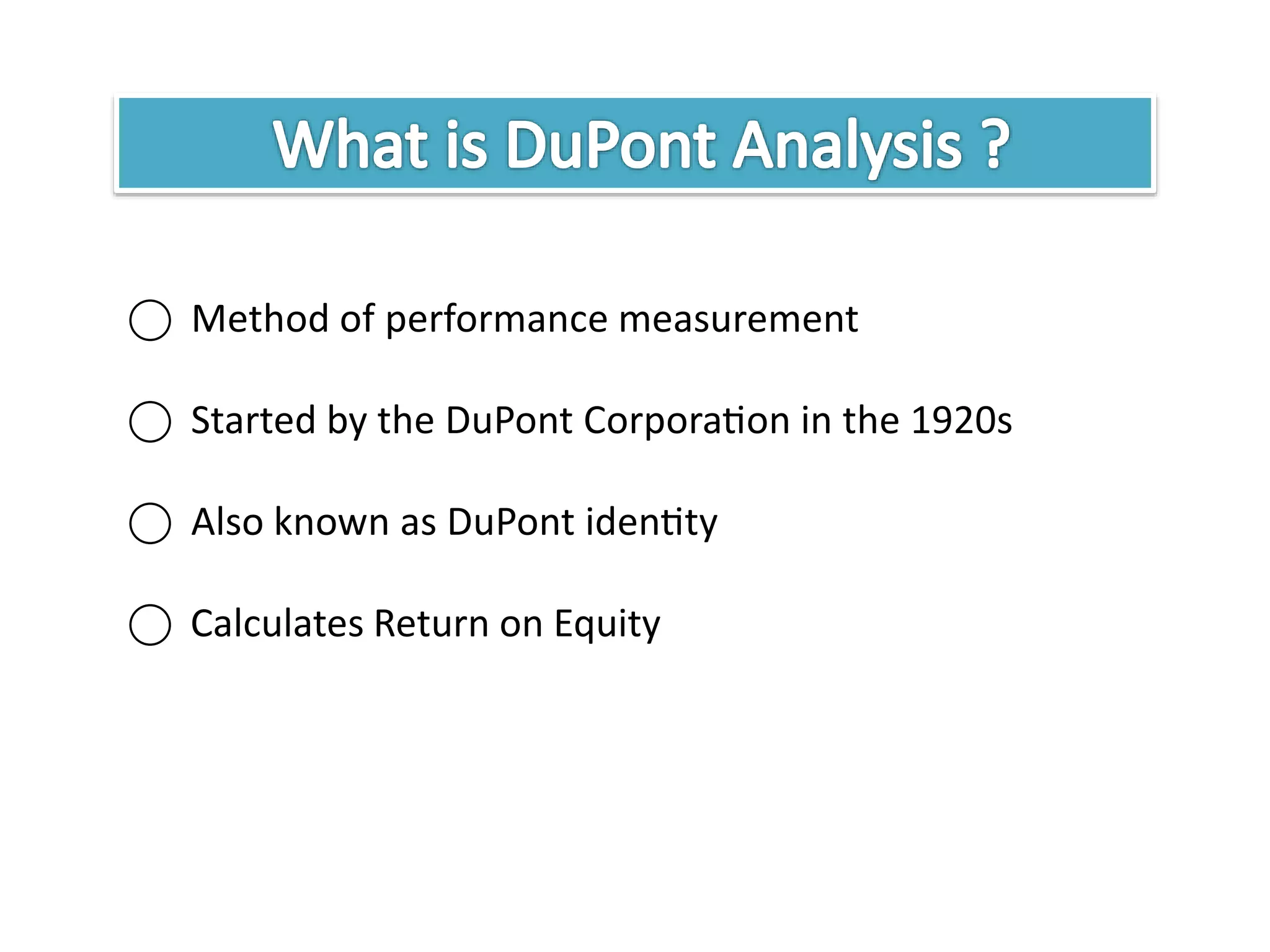 D DuPont analysis | PPT