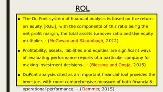 Du pont analysis | PPTX