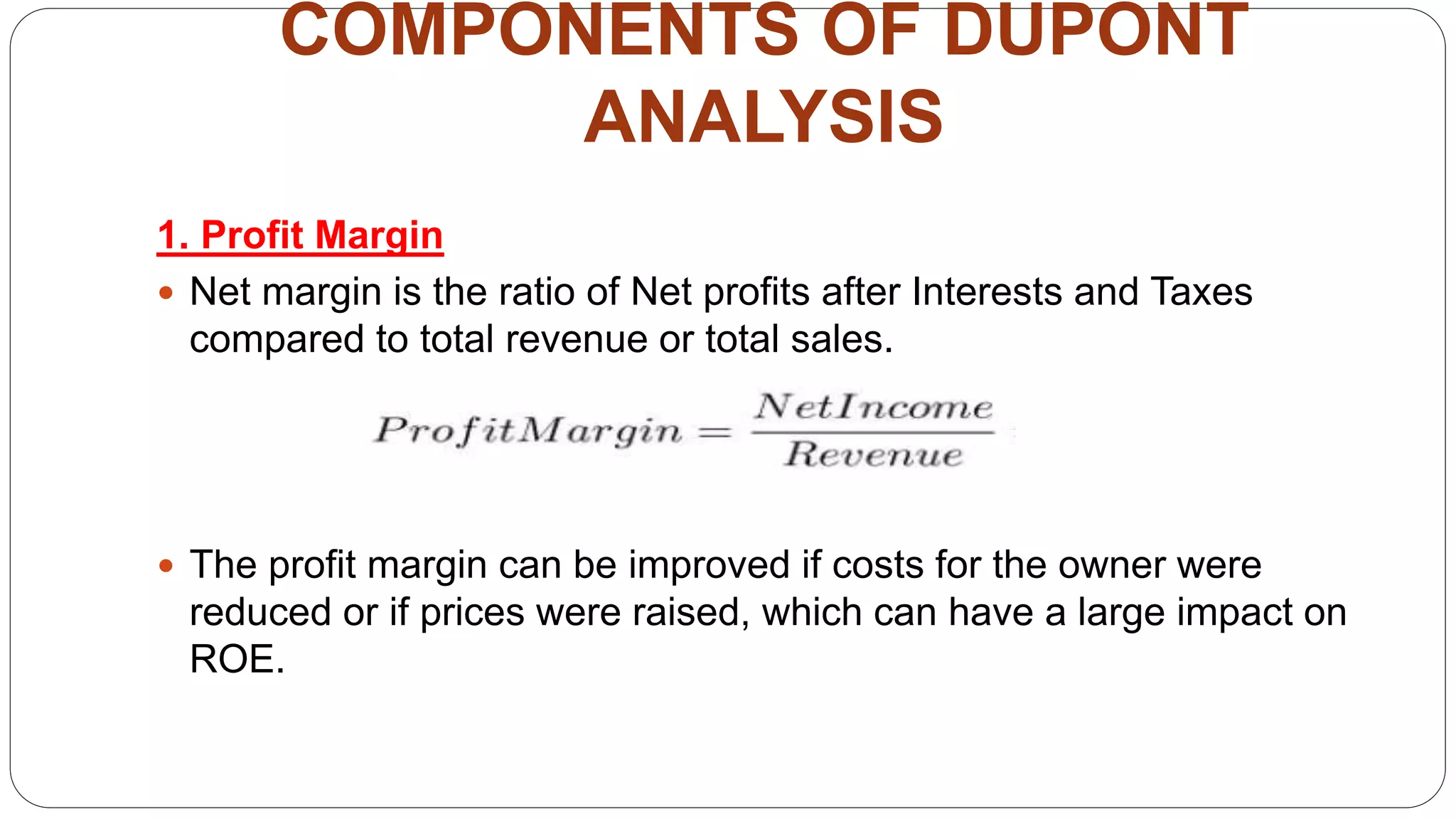 Du pont analysis final | PPTX