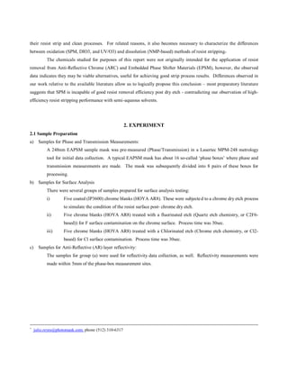 Semi-Aqueous Solvent Applications for 193nm EAPSM Resist Strip | PDF
