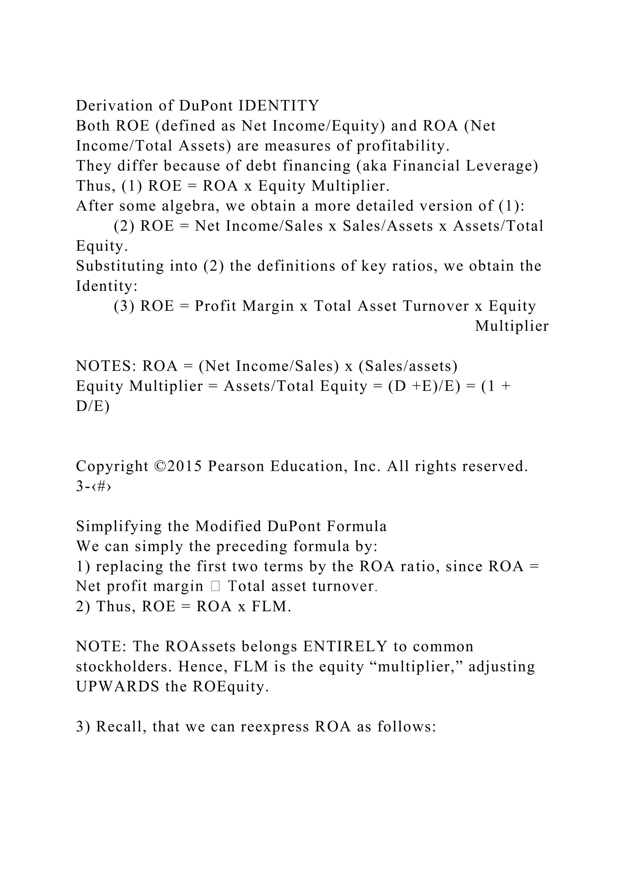 DuPont System of Business Financial AnalysisThe DuPont system .docx