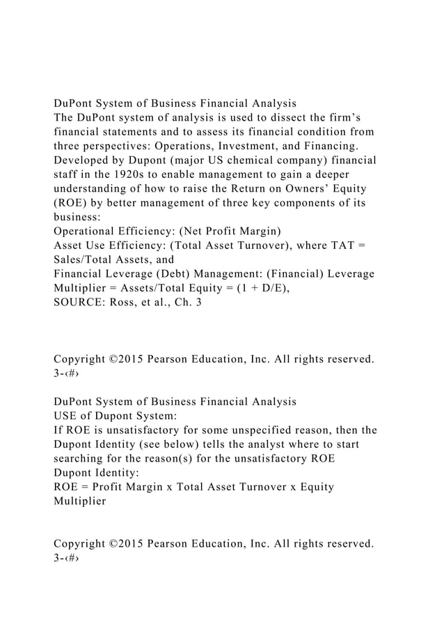 DuPont System of Business Financial AnalysisThe DuPont system .docx
