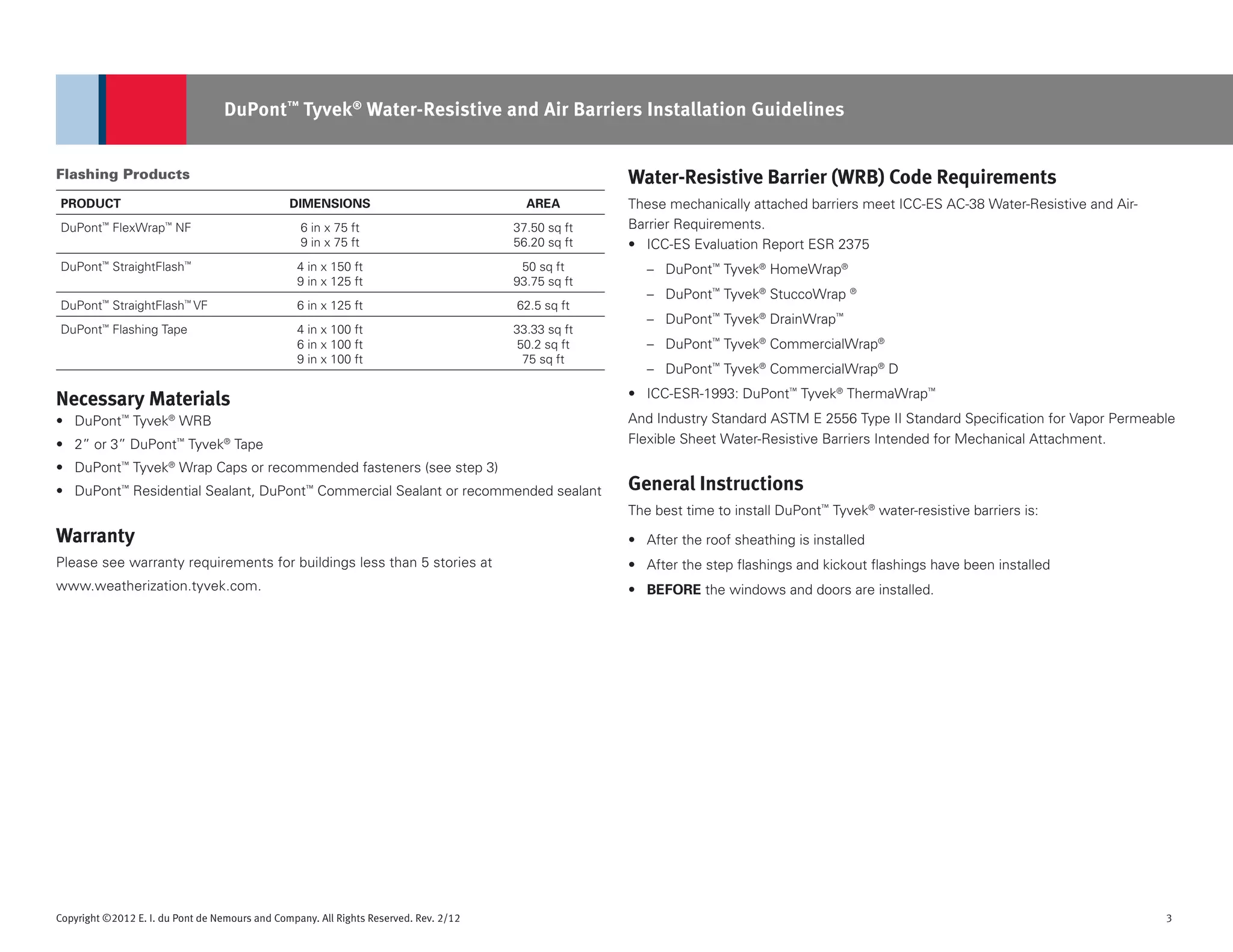 Dupont Tyvek Installation Guide | PDF