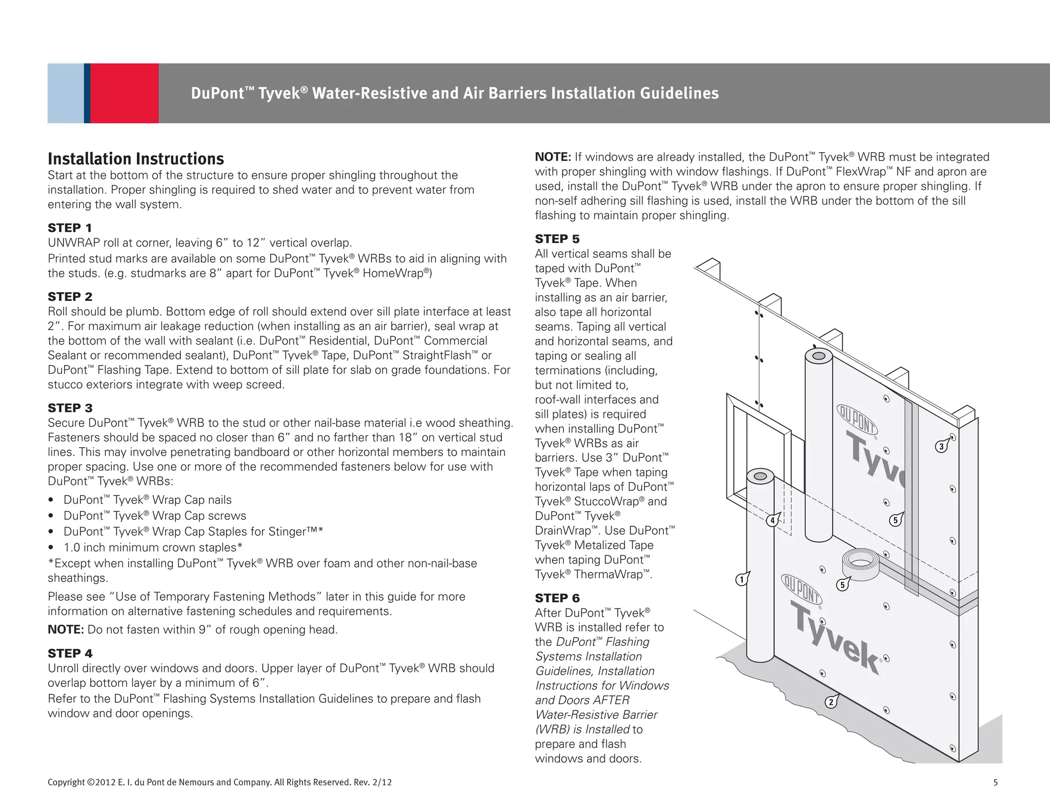 Dupont Tyvek Installation Guide | PDF