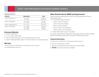 Dupont Tyvek Installation Guide | PDF