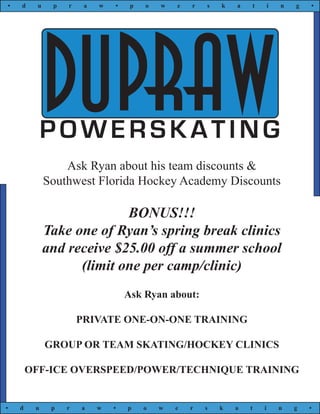 Design - Ice Hockey Clinic Brochure | PDF