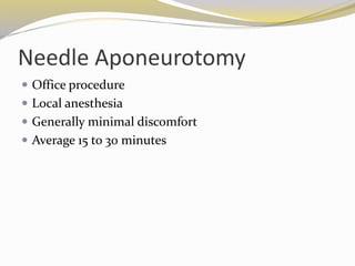 Duputren's Disease Update: Needle Aponeurotomy | PPTX