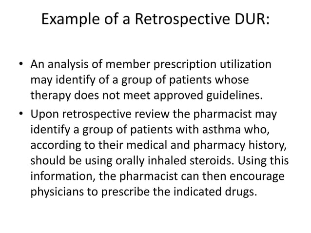 Drug Utilization review | PPTX | Pharmaceutical Industry | Industries