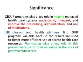 Drug Utilization review | PPTX