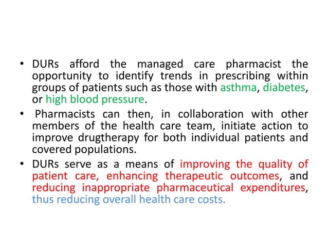 Drug Utilization review | PPTX | Pharmaceutical Industry | Industries