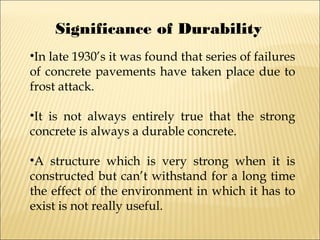 Durability of Concrete | PPT