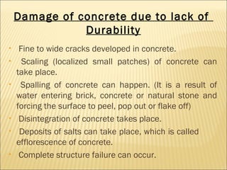 Durability of Concrete | PPT