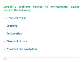 Durability of Concrete structures by Dr.Vinay Kumar B M | PDF