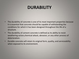Durability of concrete | PPT