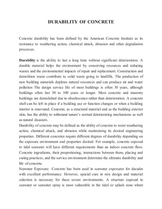 Durability of concrete | PDF