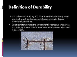 Durability of concrete | PPT