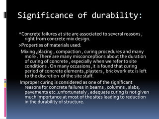 Durability of concrete | PPT