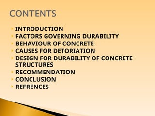 DURABILITY OF CONCRETE STRUCTURES IN DAILYLIFE.ppt
