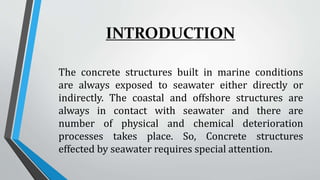 Durability of concrete with sea water | PPTX
