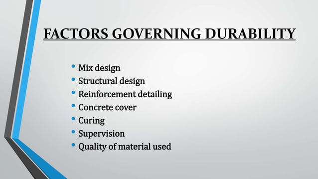 Durability of concrete with sea water | PPTX | Civil Engineering ...
